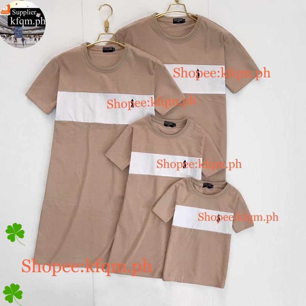 fashion mocha family set couple T-shirt dress W/pocket uniform cotton 5 ...