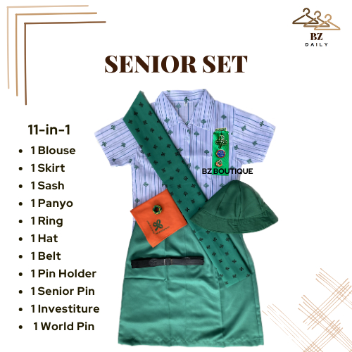Senior Scout Type A Complete Set of Scout of Uniform for Girls | BZ ...