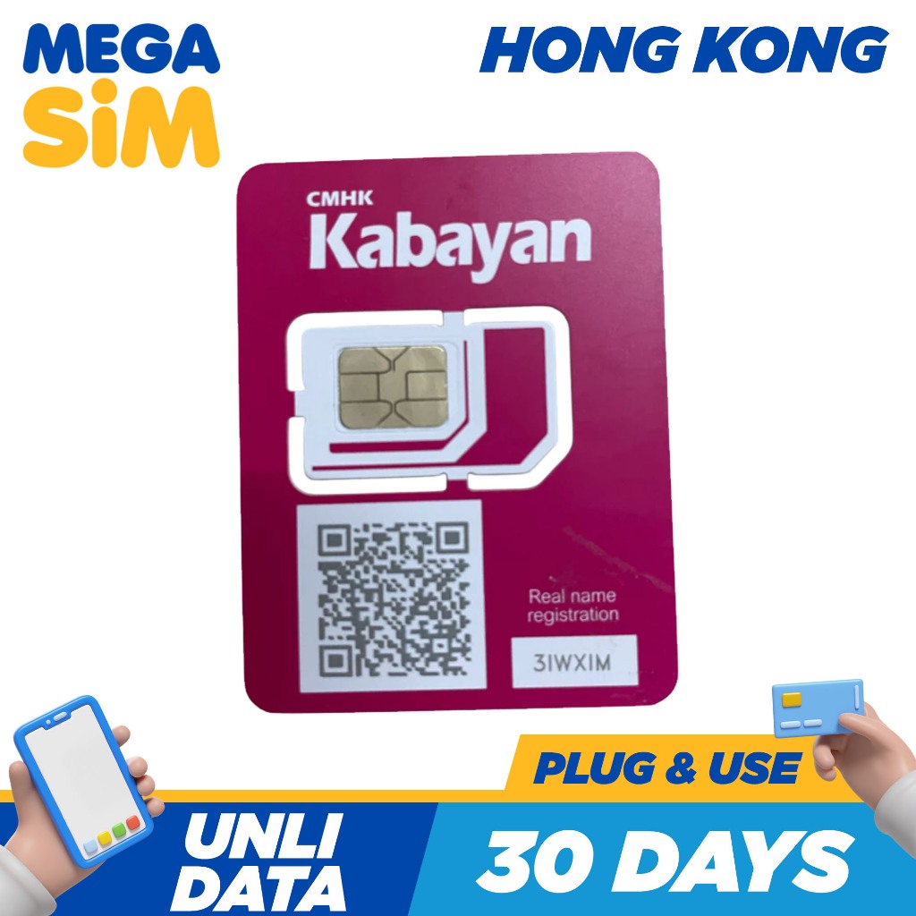 Travel Sim Hong Kong 4G Data 30 Days Unlimited Data SIM Kabayan ...