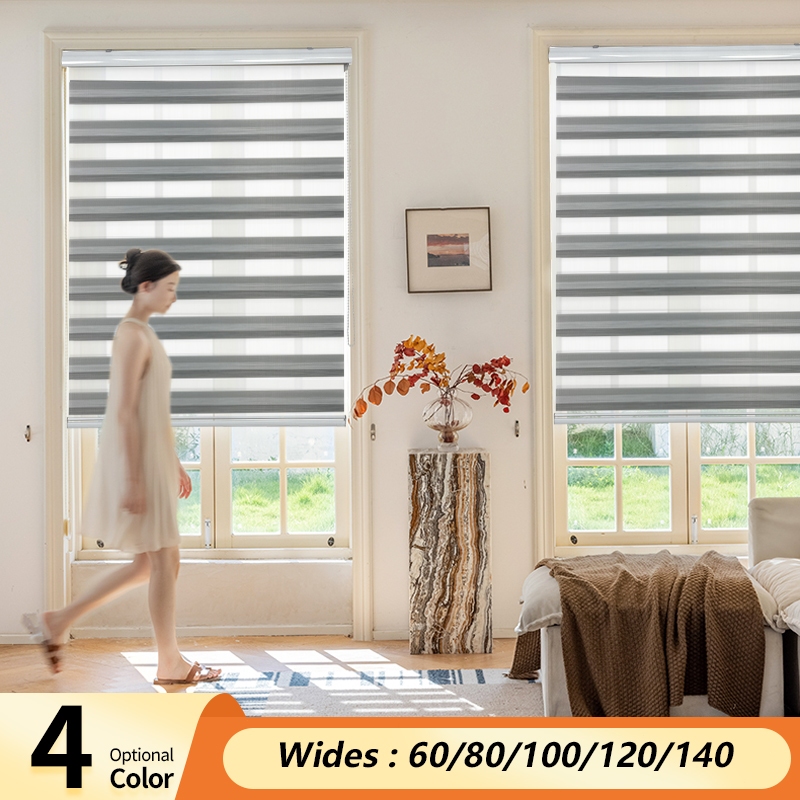 60/80/100/120/140cm*160cm Tri-color venetian roller blinds duo roller ...