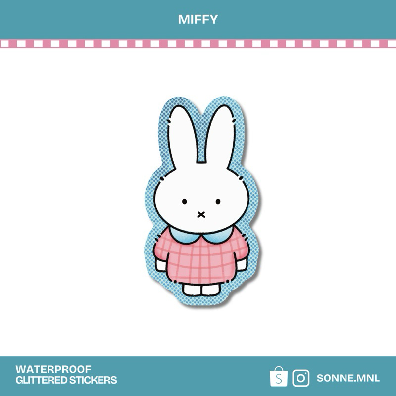 MIFFY GLITTER WATERPROOF STICKER [Fan Art] | Shopee Philippines
