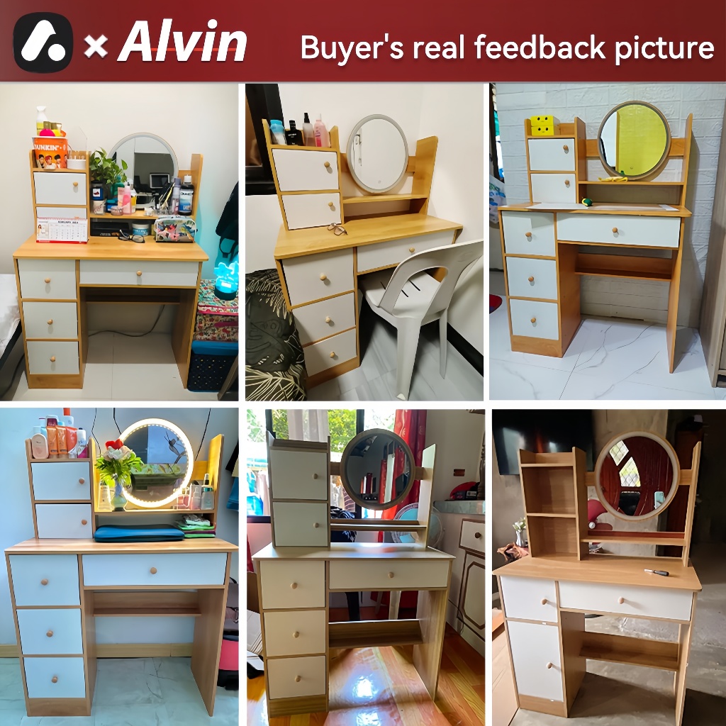 ALVIN Dressing Table Bedroom Minimalist Modern Ins Dressing Table ...