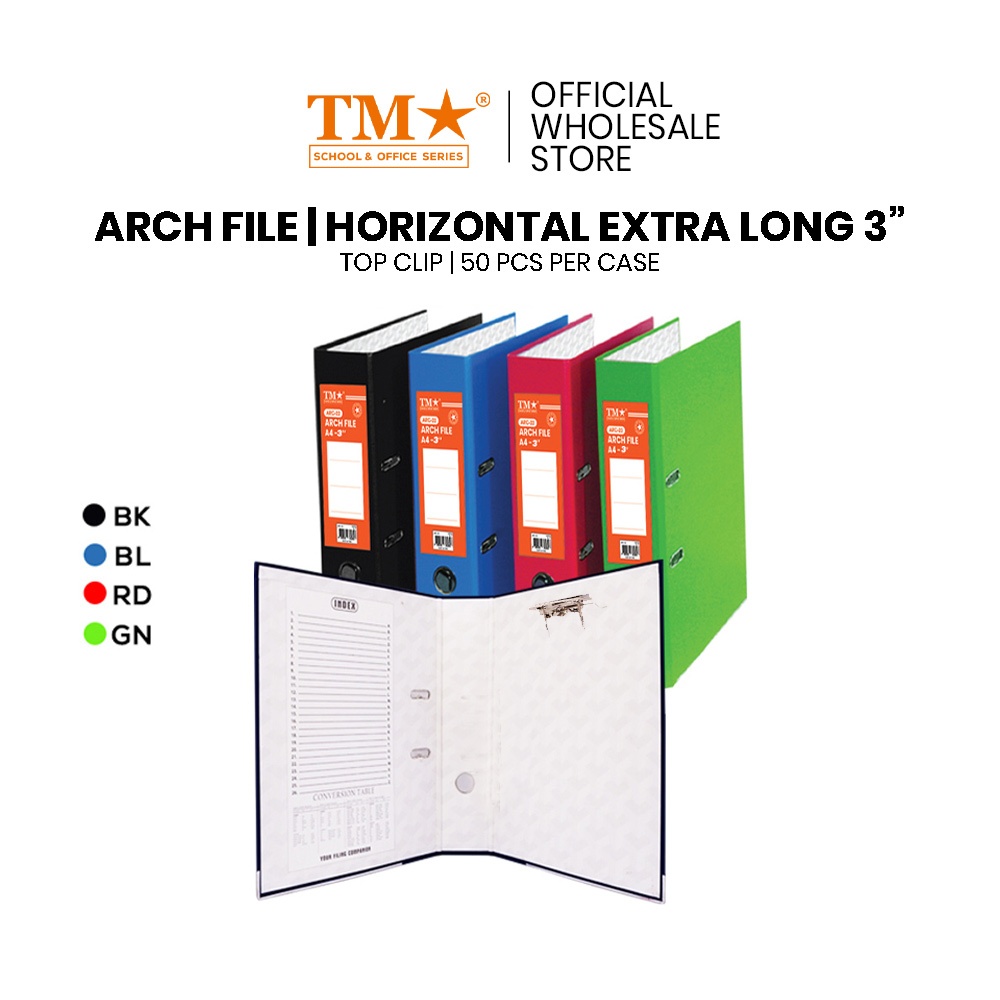TM 50 pcs Lever Archive File X-Long 3 Inches Top Clip (ARC-41) | Shopee ...