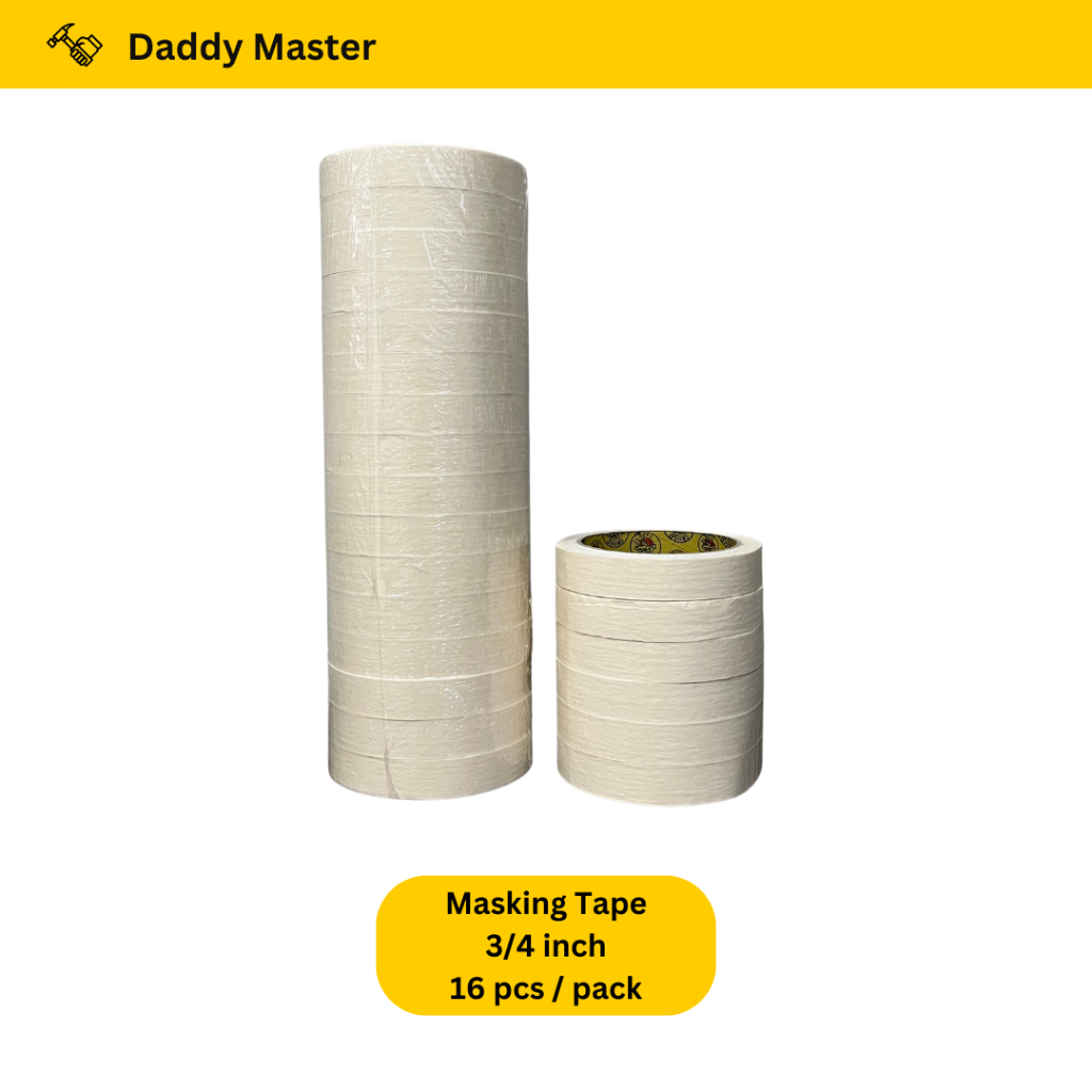Daddy Master Masking Tape – 3/4 Inch (16 pcs/pack) | Multi-Purpose ...