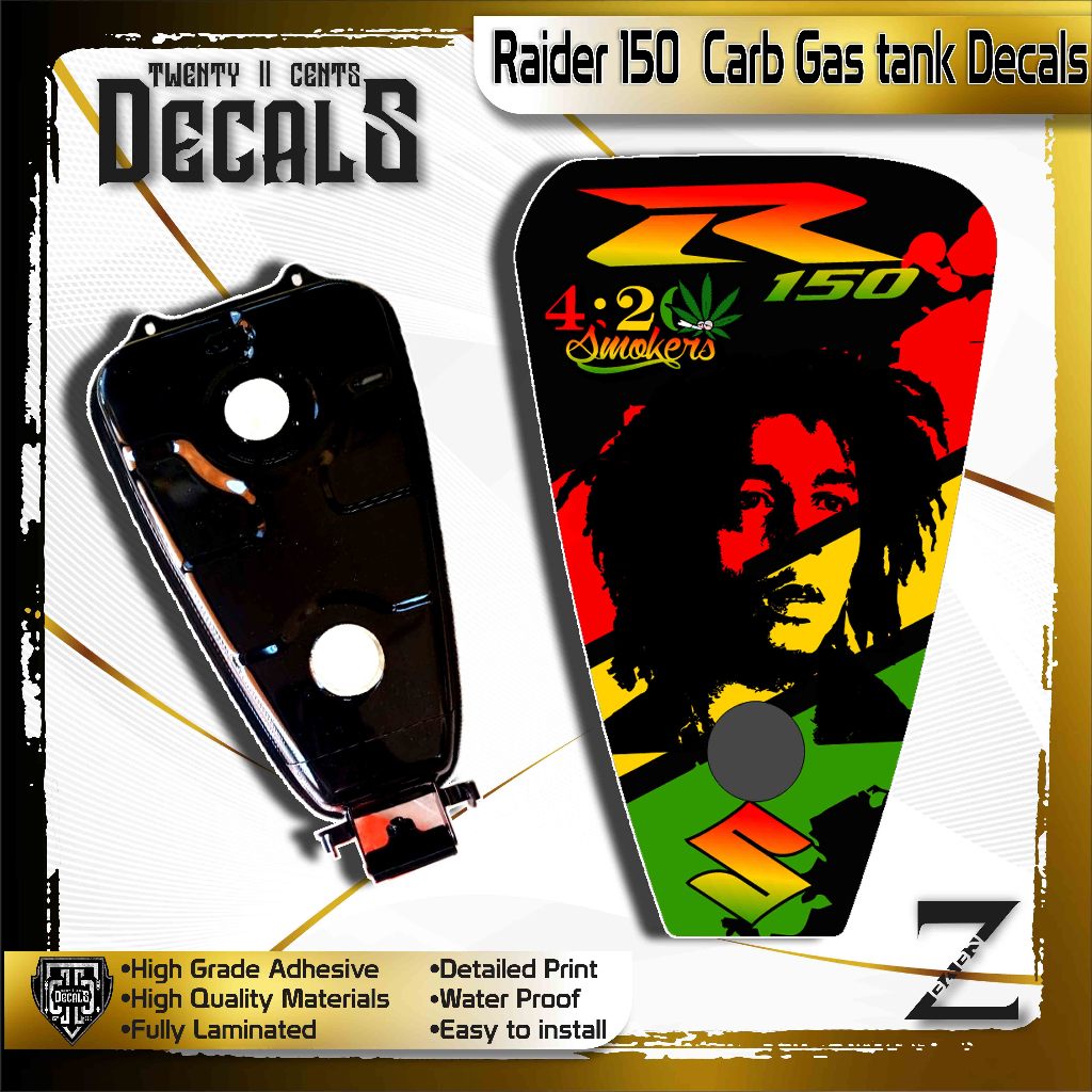 Suzuki Raider 150 Carb / Reborn High-Quality Gas tank Decal Stickers ...