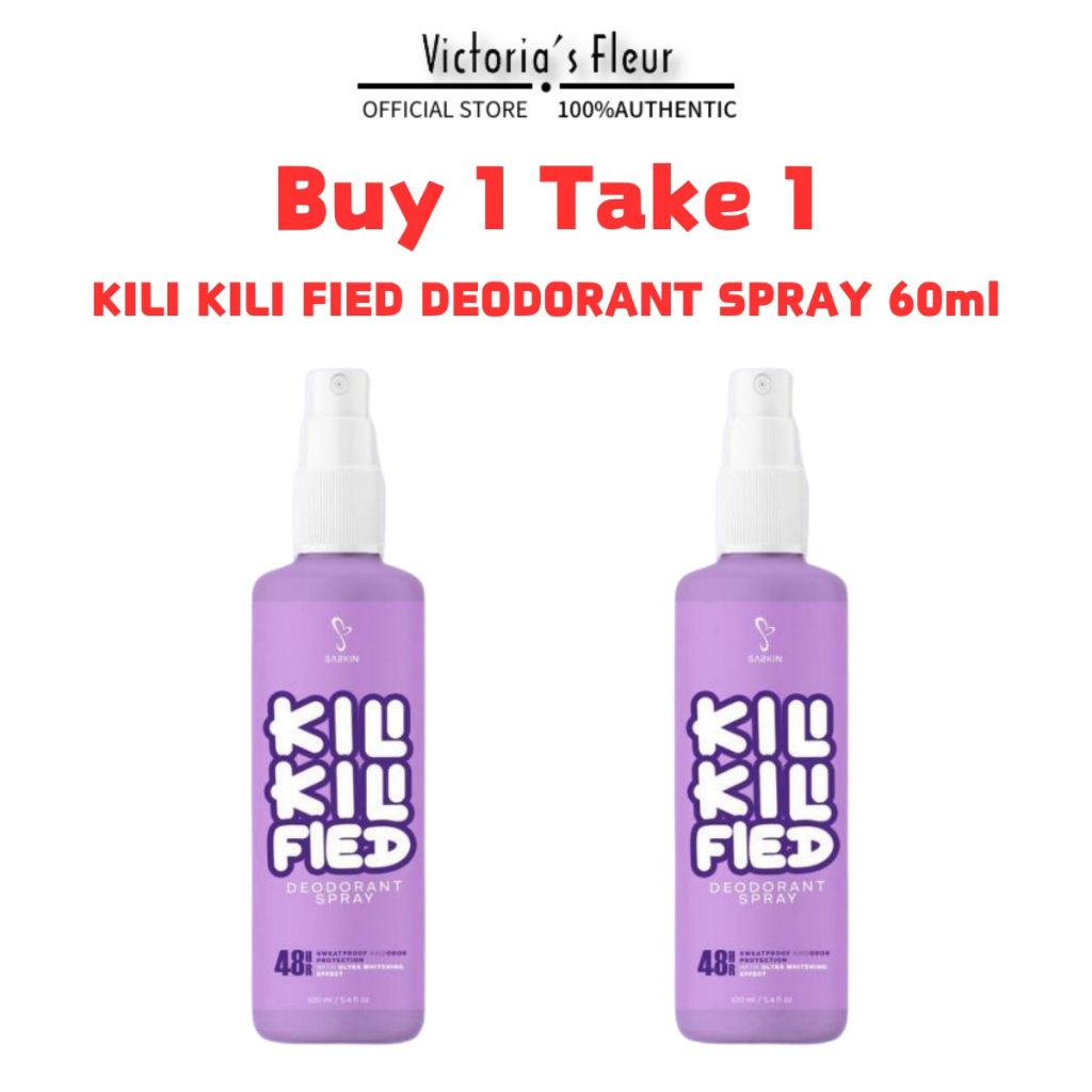 【Buy 1 Take 1】SASKIN KILI KILI FIED DEODORANT SPRAY 60ML Miss Flawless ...