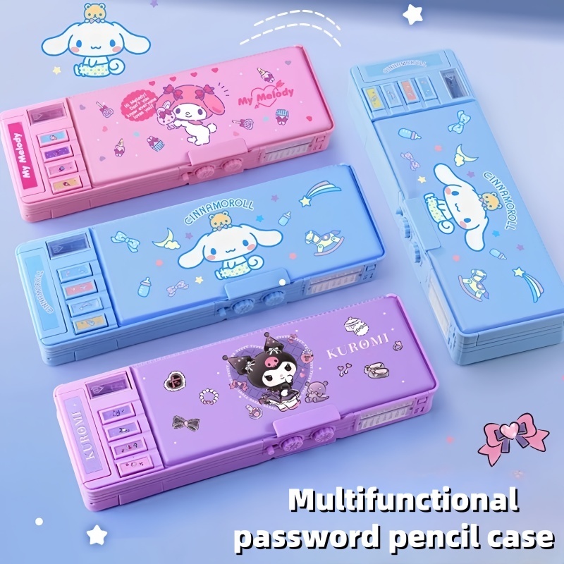 COCOA Sanrio Kuromi multifunctional password lock pencil case button ...