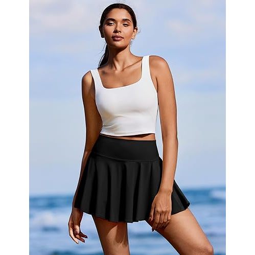 BEACH SKORT FOR WOMEN SWIMMING PALDA SHORT SPORTS PLEATED FLOWY TENNIS ...