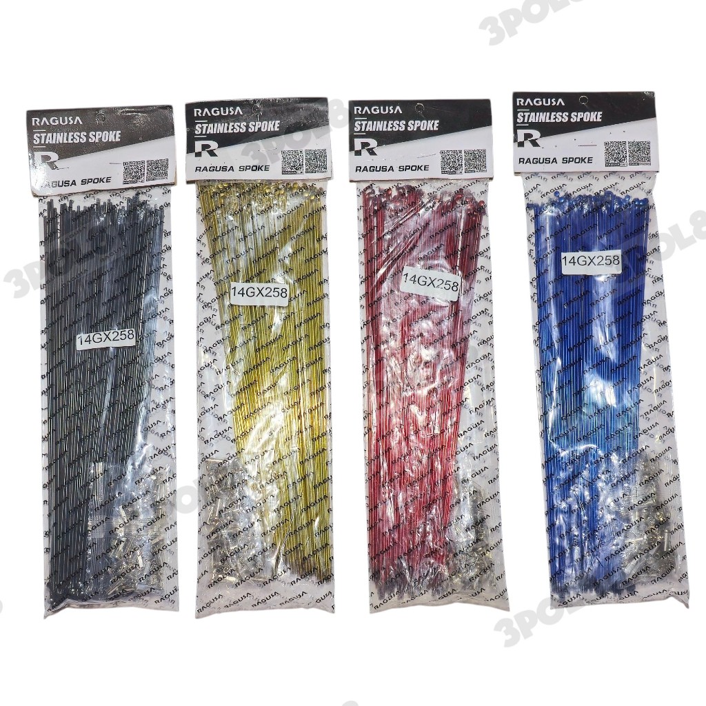 Ragusa Spokes Stainless Rayos Bike Spoke Black Red Blue Gold 26 27.5 29 ...