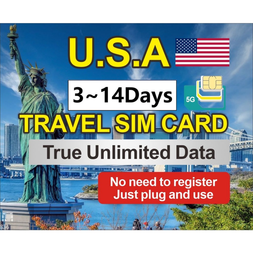 (4G/5G AT&T) USA America travel sim card, Truely Unlimited data/1GB/2GB ...
