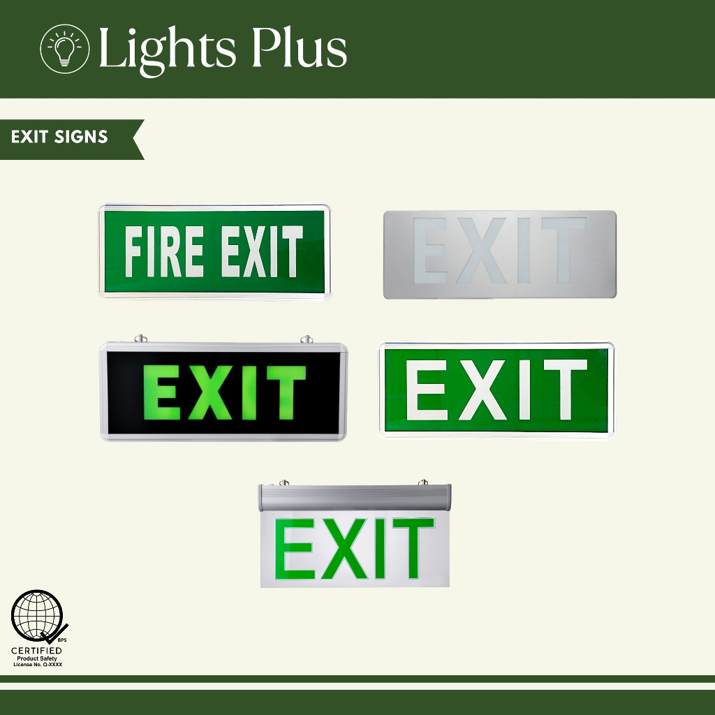 LED Fire Exit Lights/Exit Signage/Single and Double Faced/Aluminum ...