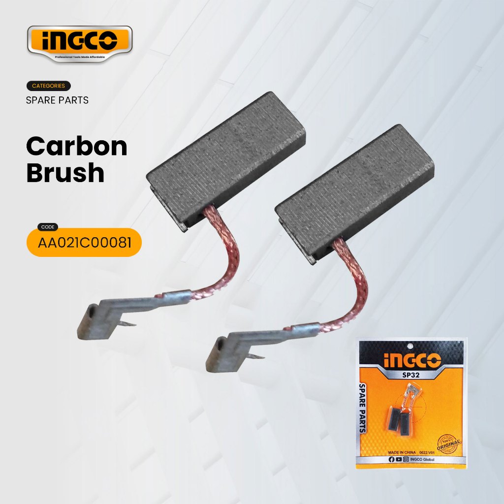 Ingco Carbon Brushes Replacement For Rotary Hammer Electric Tool Spare ...
