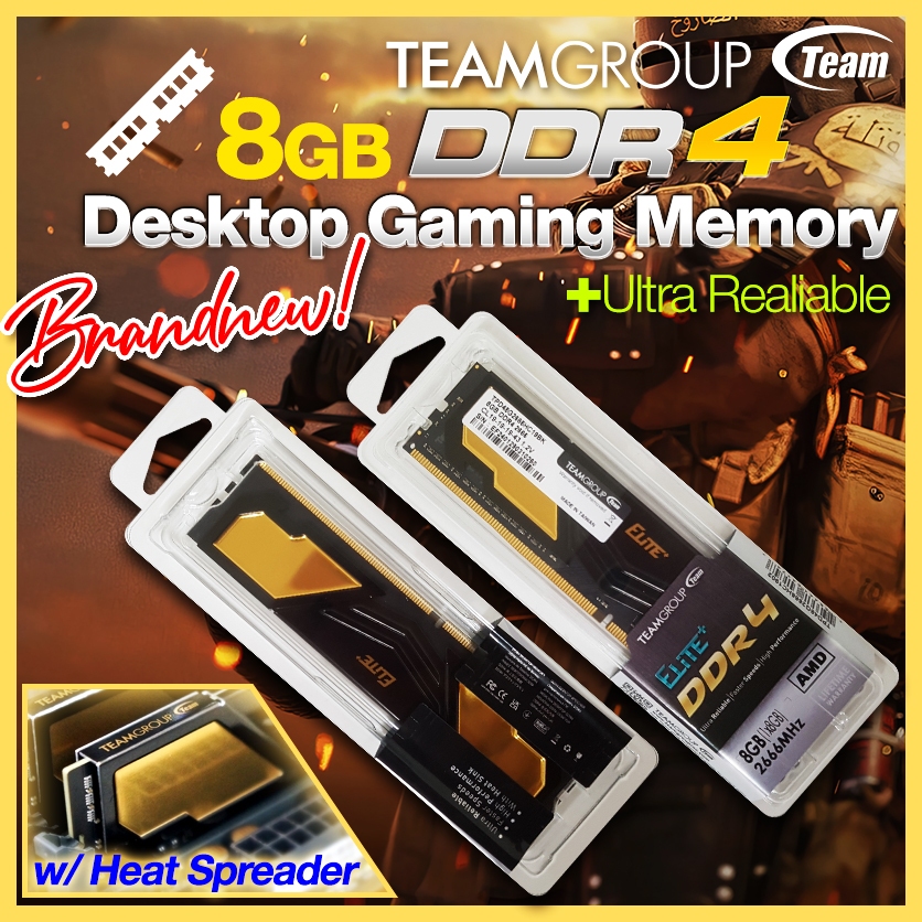 B/N TEAM GROUP DDR4 8GB 2666mhz DESKTOP MEMORY | Shopee Philippines