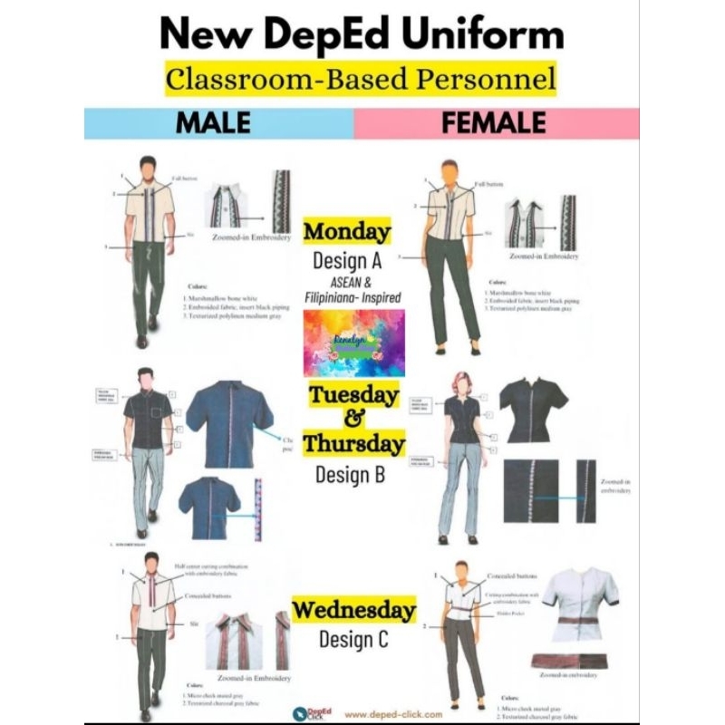 DEPED 2025 ORIGINAL TEACHING UNIFORMS AND NON TEACHING UNIFORMS TELA ...