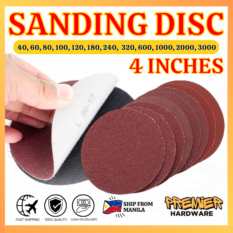 4 inch Sanding Disc #60 to #2000 Velcro Abrasive 100mm Grinding Disc ...