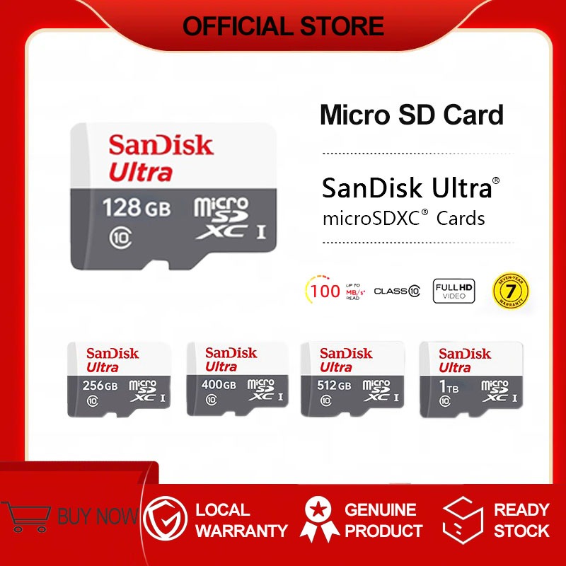 SanDisk Micro SD Card Memory Card Ultra Micro SDXC 128GB 256GB 400GB 512GB 1TB|Class 10 UHS-I ...