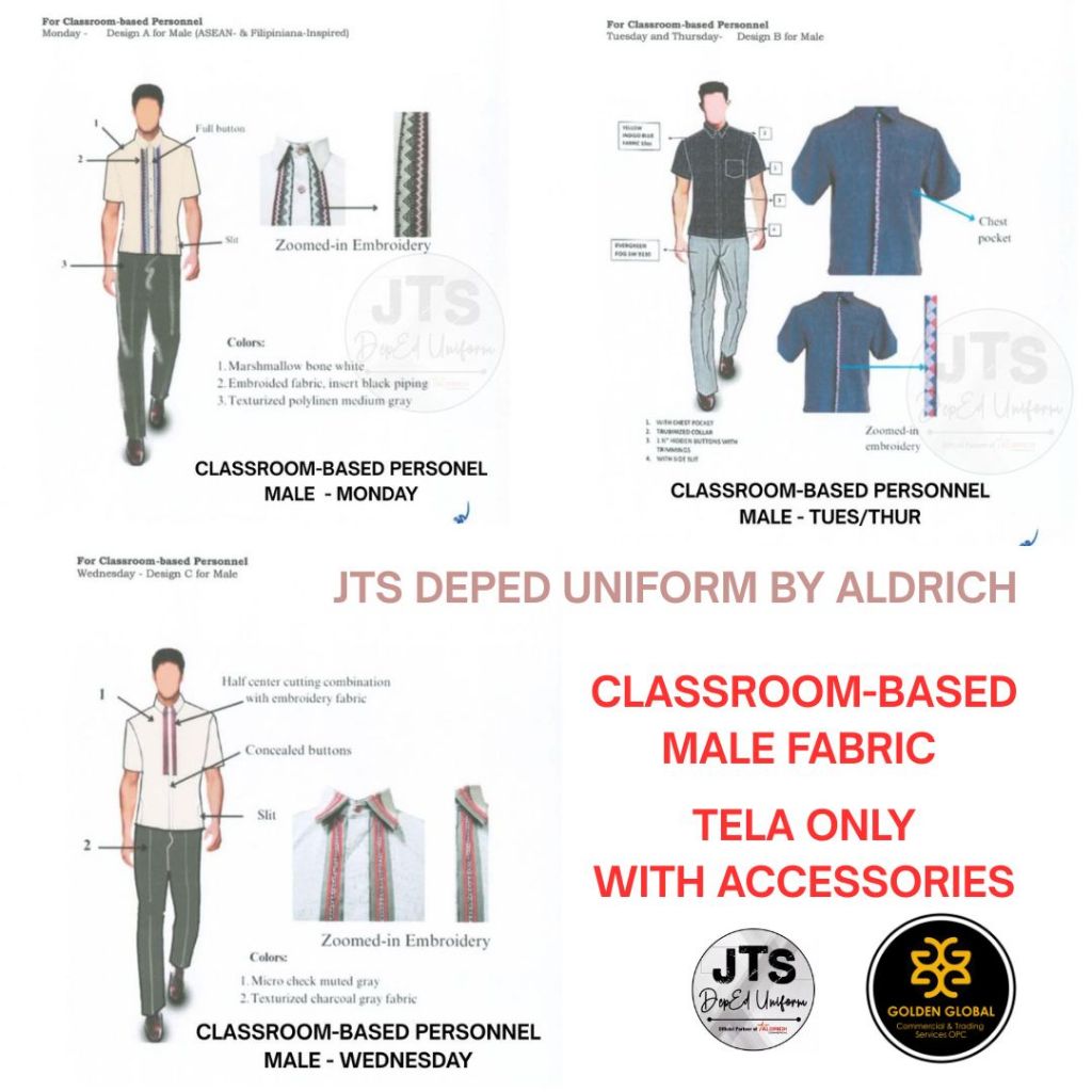 JTS Deped Uniform for Male (TELA ONLY) (Pre-Order) | Shopee Philippines