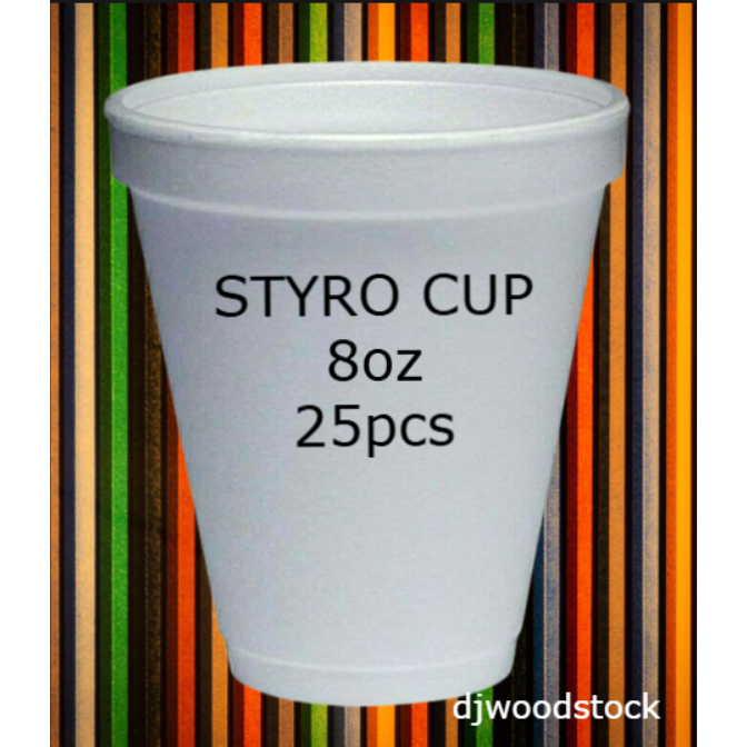 STYRO CUP, COFFE CUP, 8oz, 25pcs per pack | Shopee Philippines