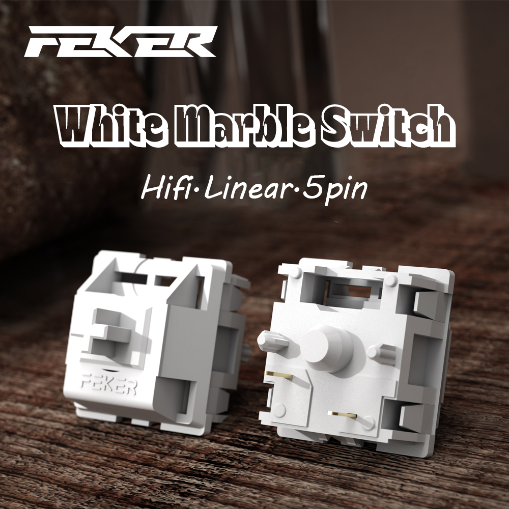 FEKER White Marble Switch Linear 5pin Single Spring Hifi Sound Switches ...