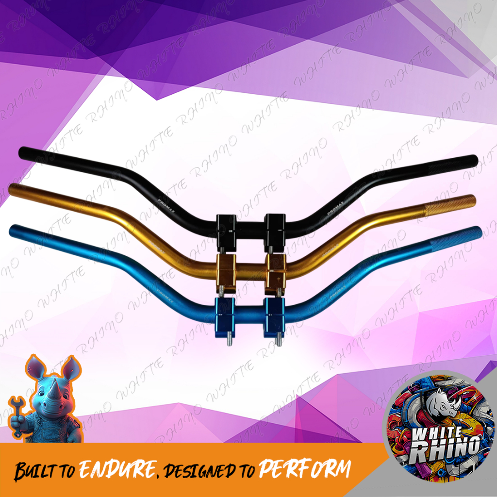 PROMAX HANDLEBAR ALLOY WITH EXTENSION - BLUE | BLACK | GOLD ...