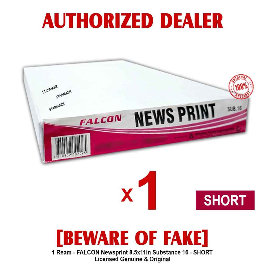 FALCON or A PLUS Newsprint Paper Papers SHORT 8.5x11in Substance 16 ...
