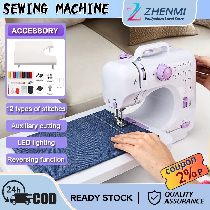 Portable 12-Stitches Sewing Machine Multifunctional Household Mini ...