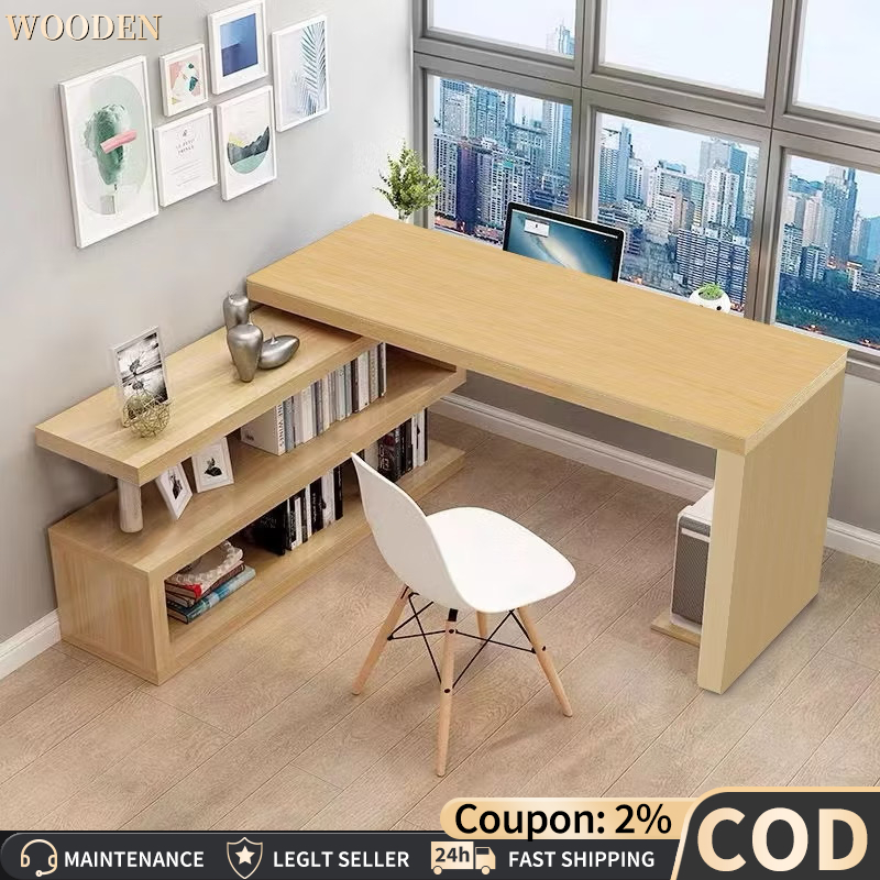 ⚡COD⚡ Rotating Computer Table Corner Desk Desktop Writing Corner PC ...