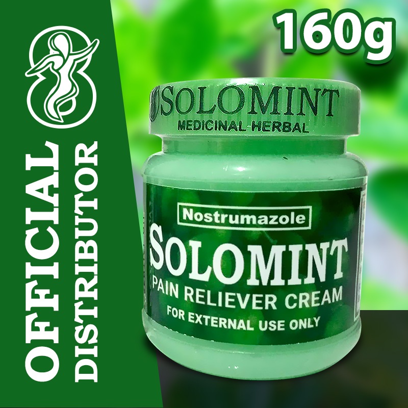 Solomint Pain Reliever Cream (Non-greasy) - 1 bottle 160g | Shopee ...