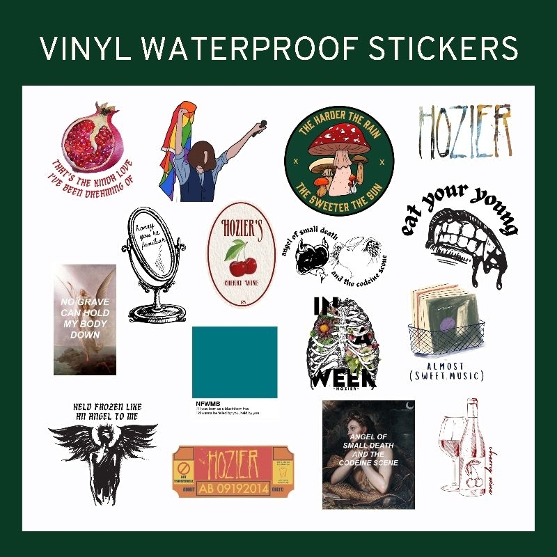 Hozier Stickers | Vinyl Matte Laminated Waterproof and Scratchproof ...