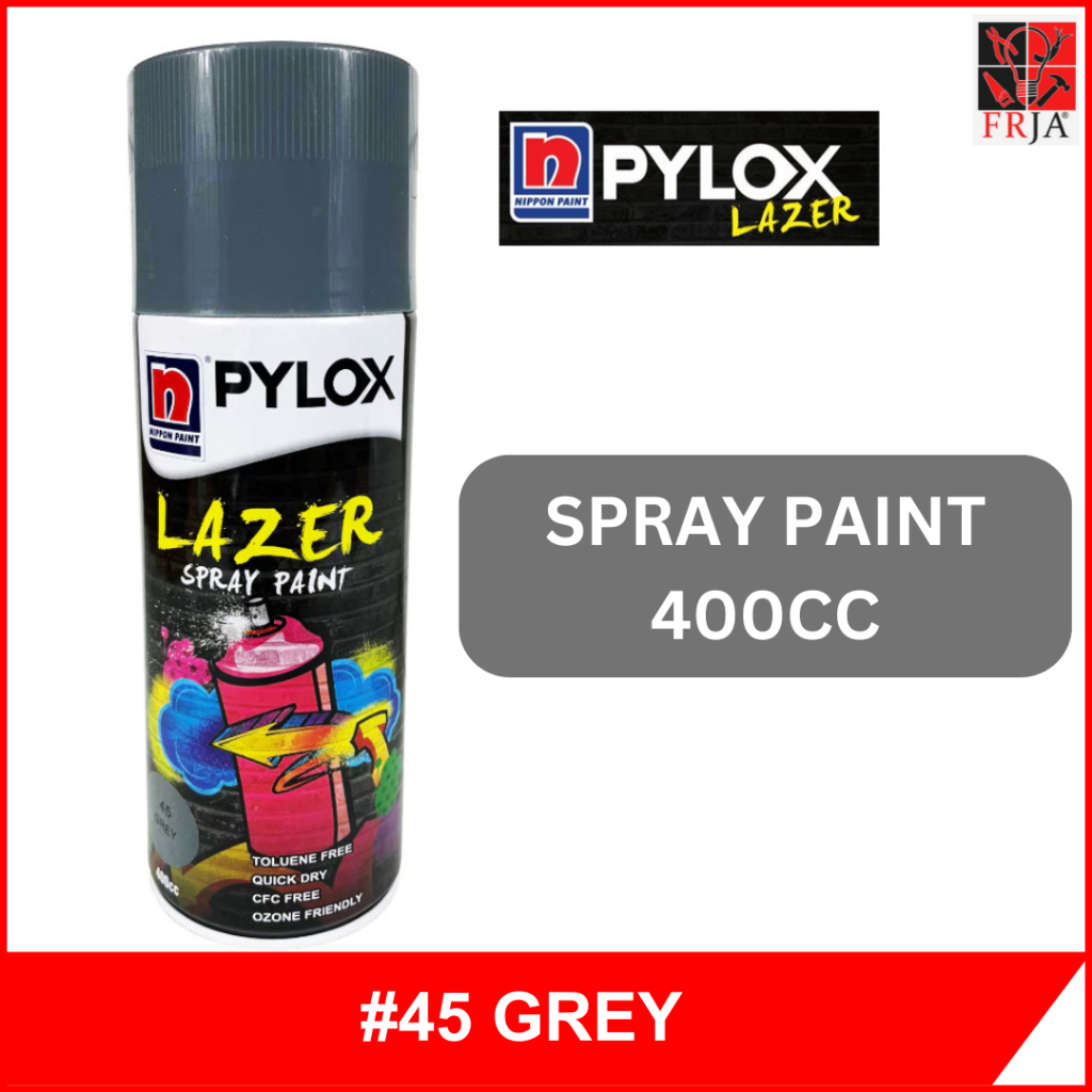 PYLOX #45 GREY ORIGINAL LAZER SPRAY PAINT 400CC | Shopee Philippines