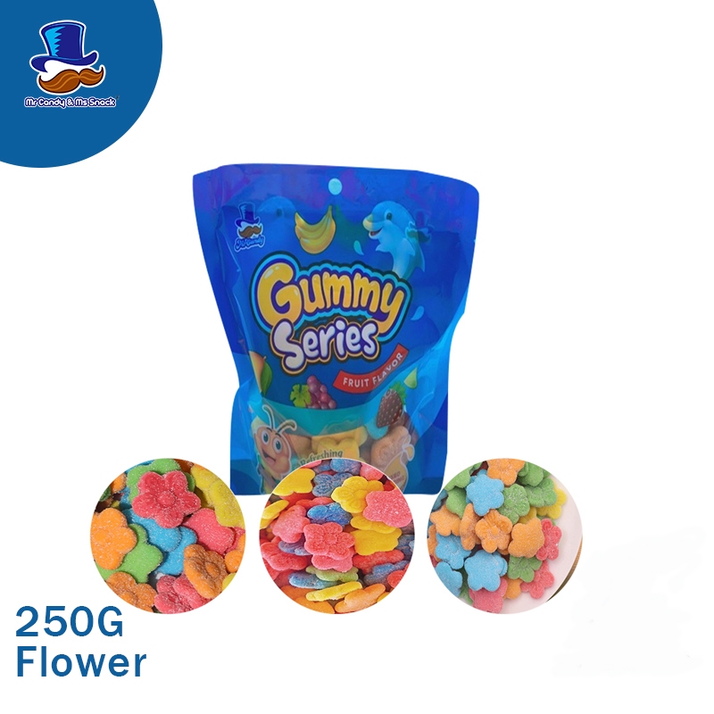 250g flower gummy candy soft candy gummy candies wholesale gummies ...