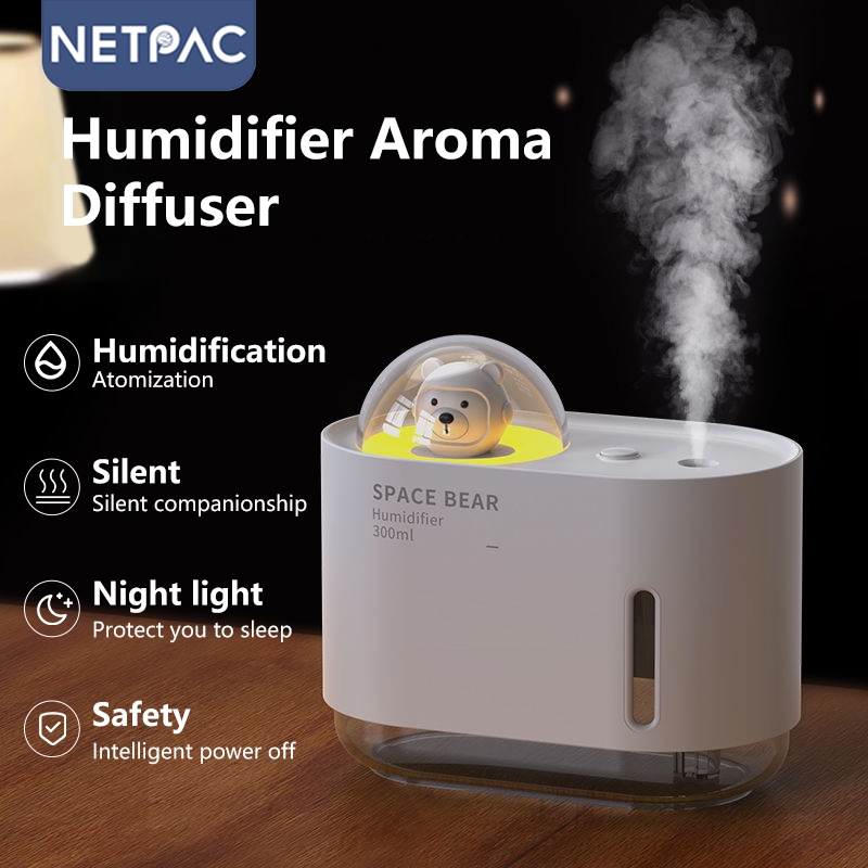 Humidifier Diffuser Aromatherapy Cute Design With Light 300ml For Room ...
