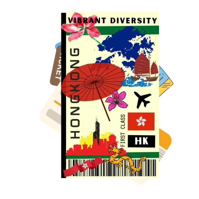 Vinyl Sticker Hongkong Sticker Suitcase Outdoor Travel Sticker | Shopee ...