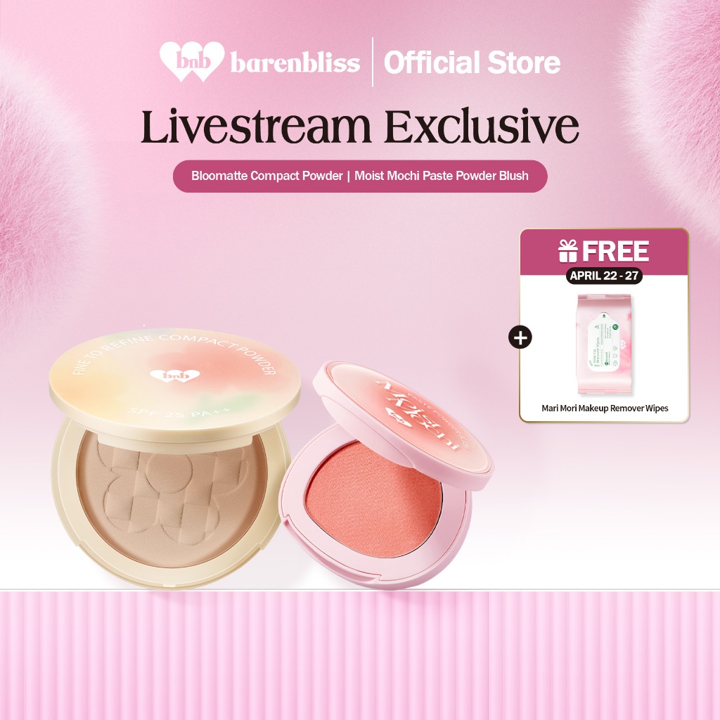 【LIVE】barenbliss BNB Bloomatte Compact Powder + Moist Mochi | Shopee ...