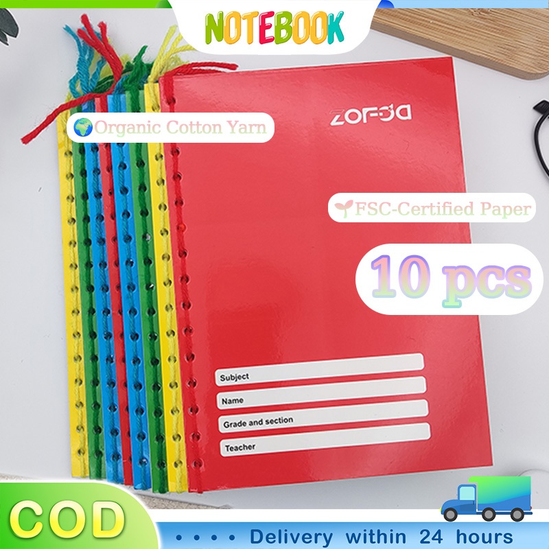 10Pcs Writing Big Yarn Notebook Grade 1-5 /High School/Office Colors ...