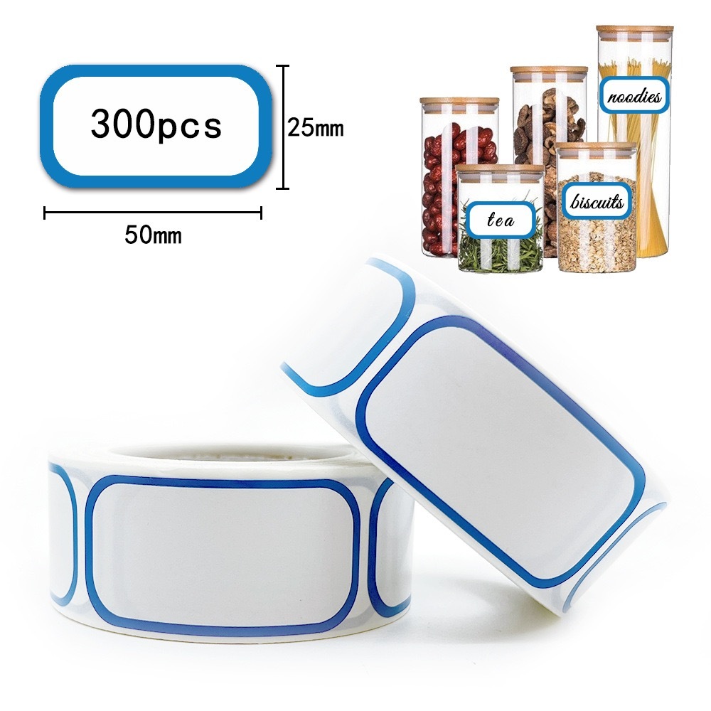 300pcs/roll handwriting Sticker Book Label Items Marked Label Blank ...