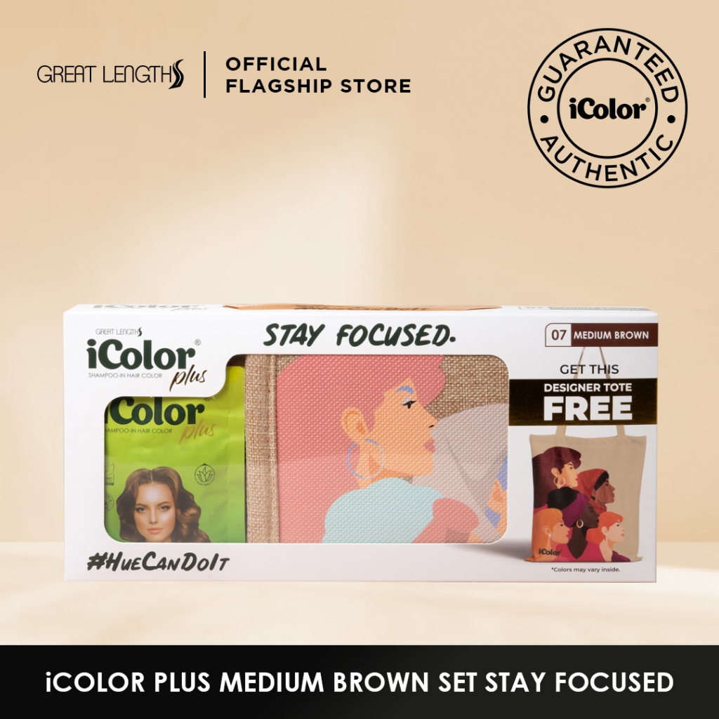 iColor Plus Shampoo-In Hair 5 sachets + Free Designer Tote | Shopee ...