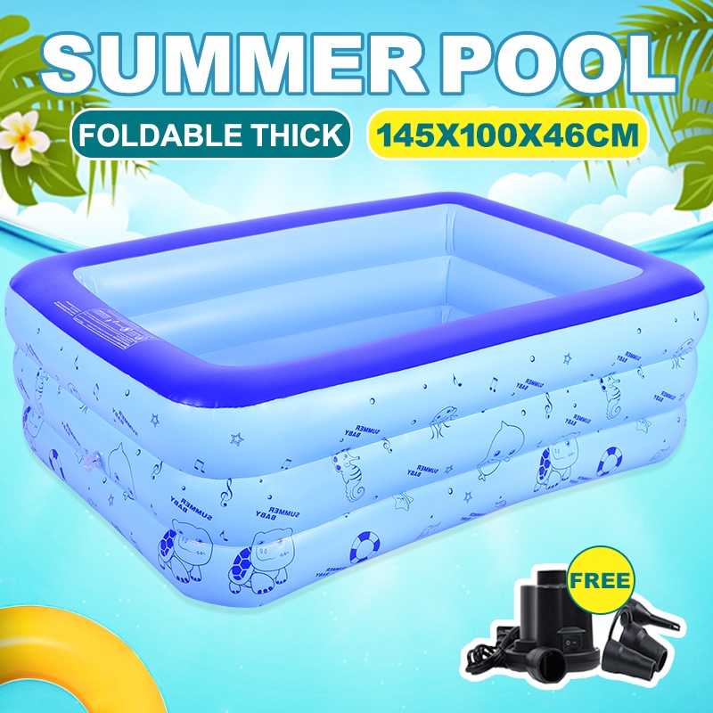 Inflatable pool Child/Adult Three-storey thickened outdoor pool with ...