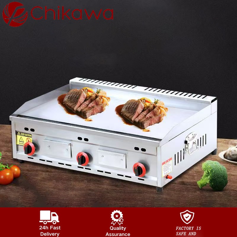 Commercial gas teppanyaki teppan stove frying furnace integrated ...