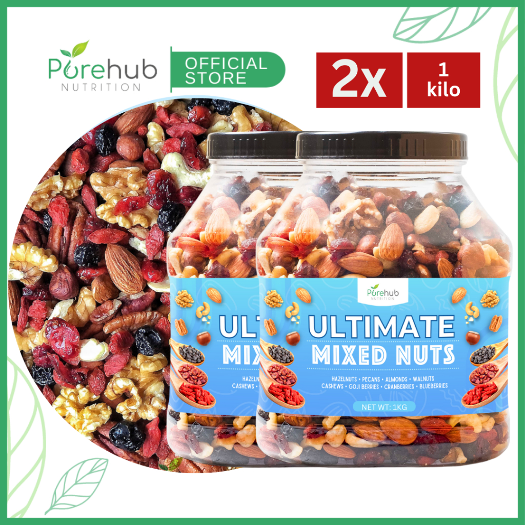 [BUNDLE OF 2] Purehub® Ultimate Mixed Nuts in a Jar 1kg | Shopee ...