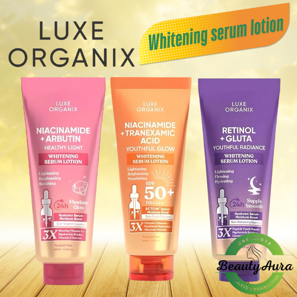 LUXE ORGANIX WHITENING SERUM LOTION SPF 50 PA++++ | Shopee Philippines