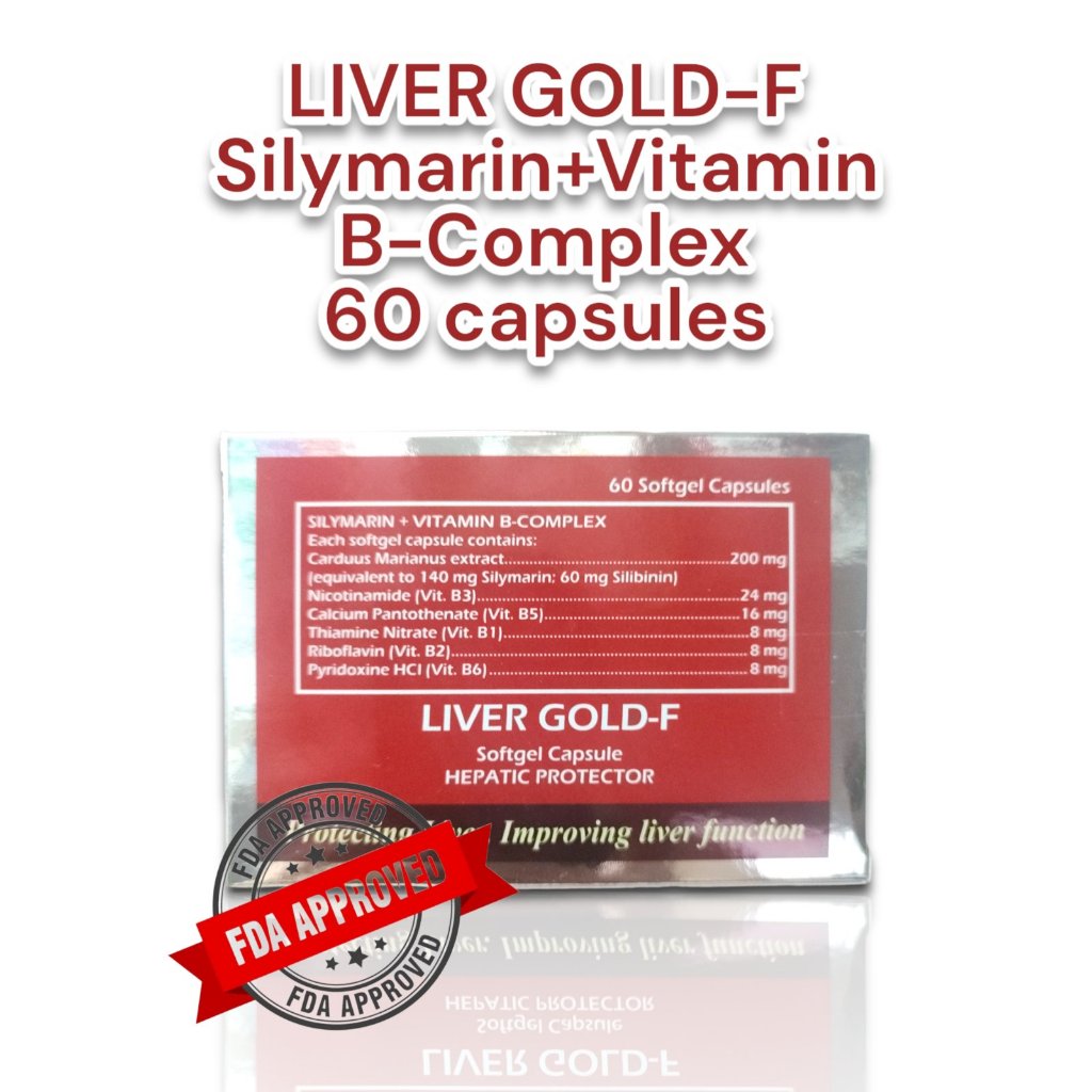 LIVER GOLD -F Silymarin + Vitamin B Complex Capsule (60's/box) | Shopee ...