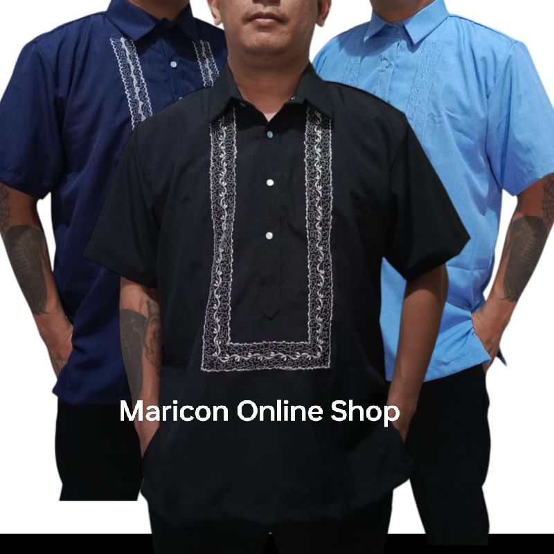 Polo Barong For Men's Embroid | Shopee Philippines