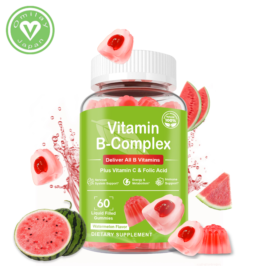 Omilay Vitamin B Complex Gummies for Adults B Complex Vitamin C B6 B12 ...