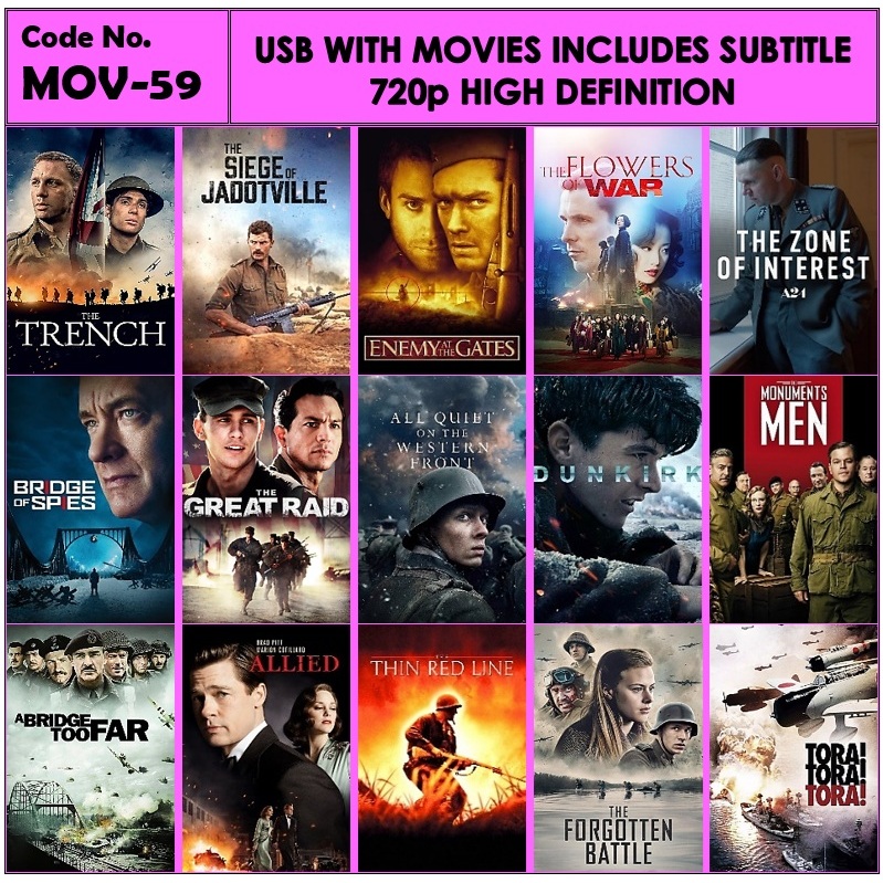 Usb With Movies War Action Includes Subtitle MOV-59 | Shopee Philippines