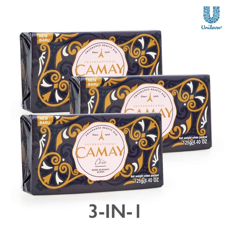 CAMAY Chic Fragrance Soap 3-in-1, 3 x 125g | Shopee Philippines