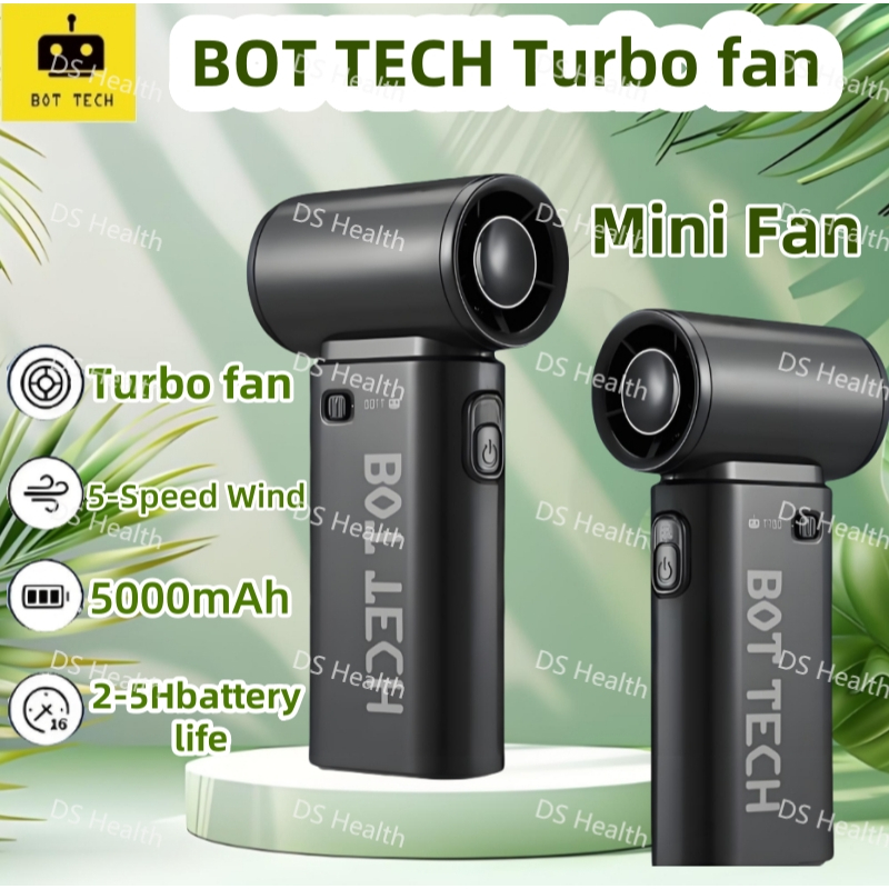 BOT TECH Turbo Fan 5000mAh BT-T700 Portable Mini Fan Rechargeable ...