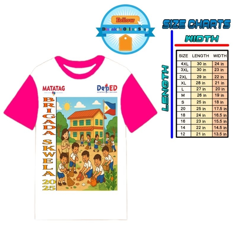 BRIGADA ESKWELA 2025 COLOR COMBINATION SUBLIMATION PRINT D3 | Shopee ...