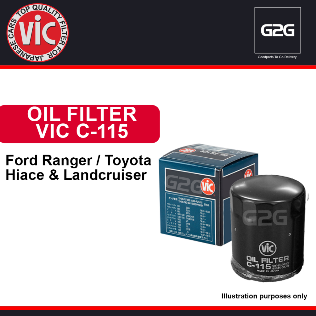 Oil Filter Vic C-115 Ford Ranger / Toyota Hiace & Landcruiser | Shopee ...