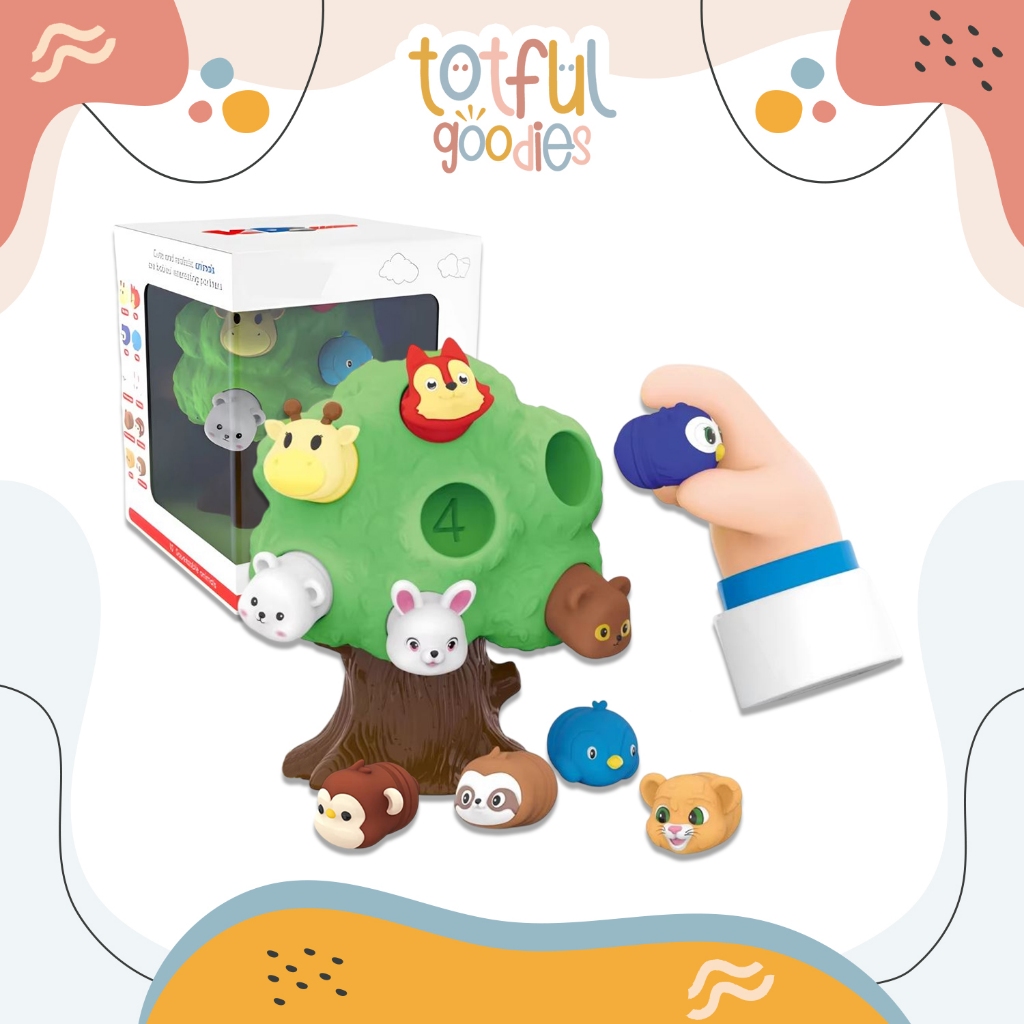 FOREST ANIMAL TRESS PLAYSET Kids Color Number Baby Early Motor Skills ...